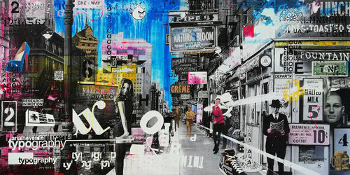 PIPES by Tone (2013) : Painting Acrylic, Collage on Canvas - Singulart