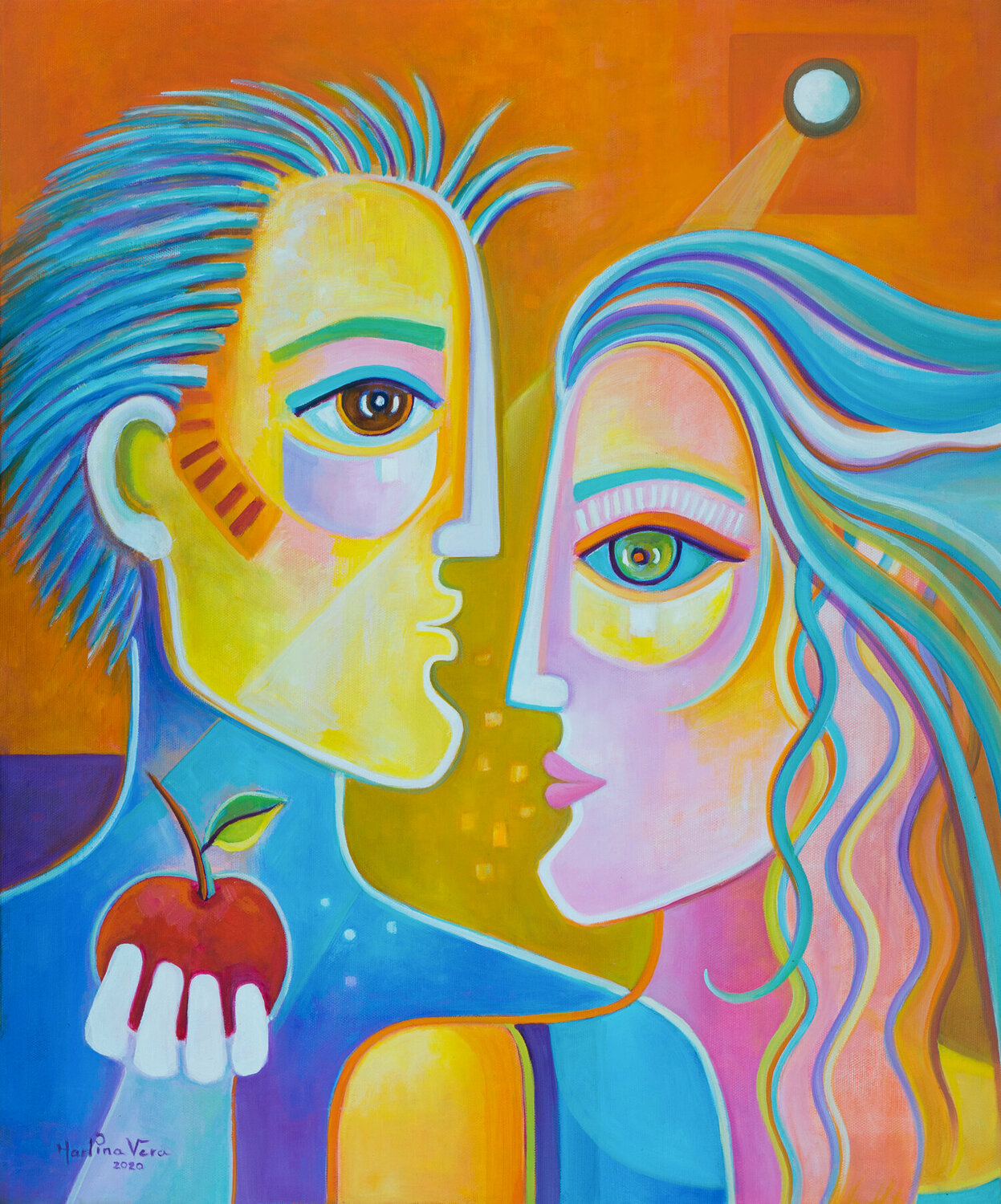 Adan y su Manzana by Marlina Vera (2020) : Painting Oil on Canvas ...