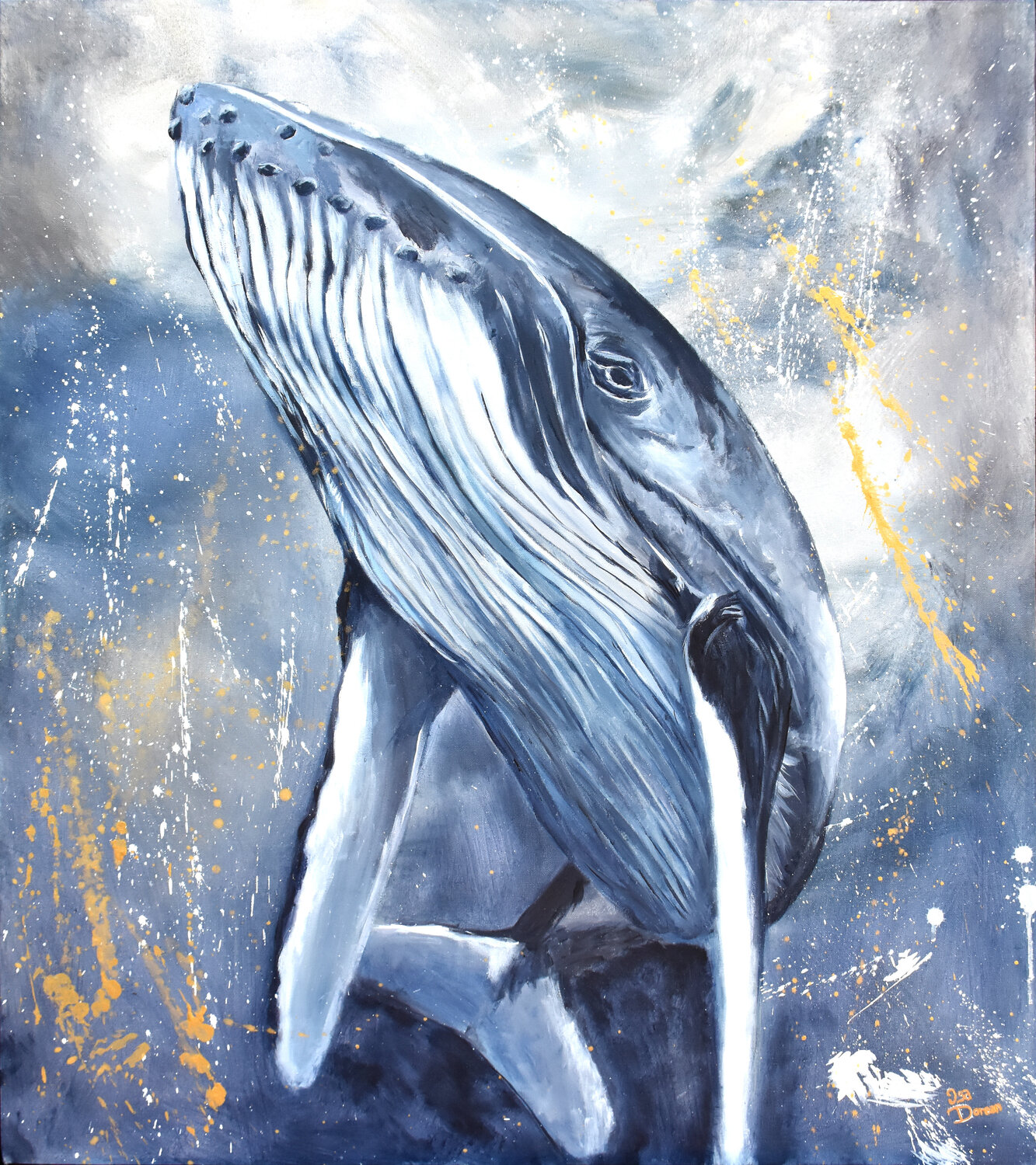 Blue Whale Painting