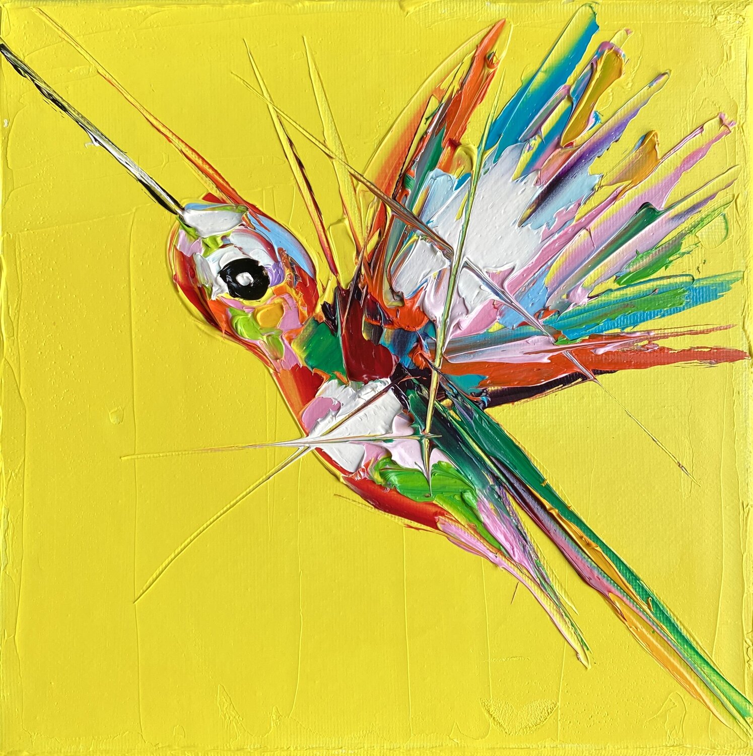 Lemon Sun by Lina Redford (2023) : Painting Oil on Canvas - Singulart