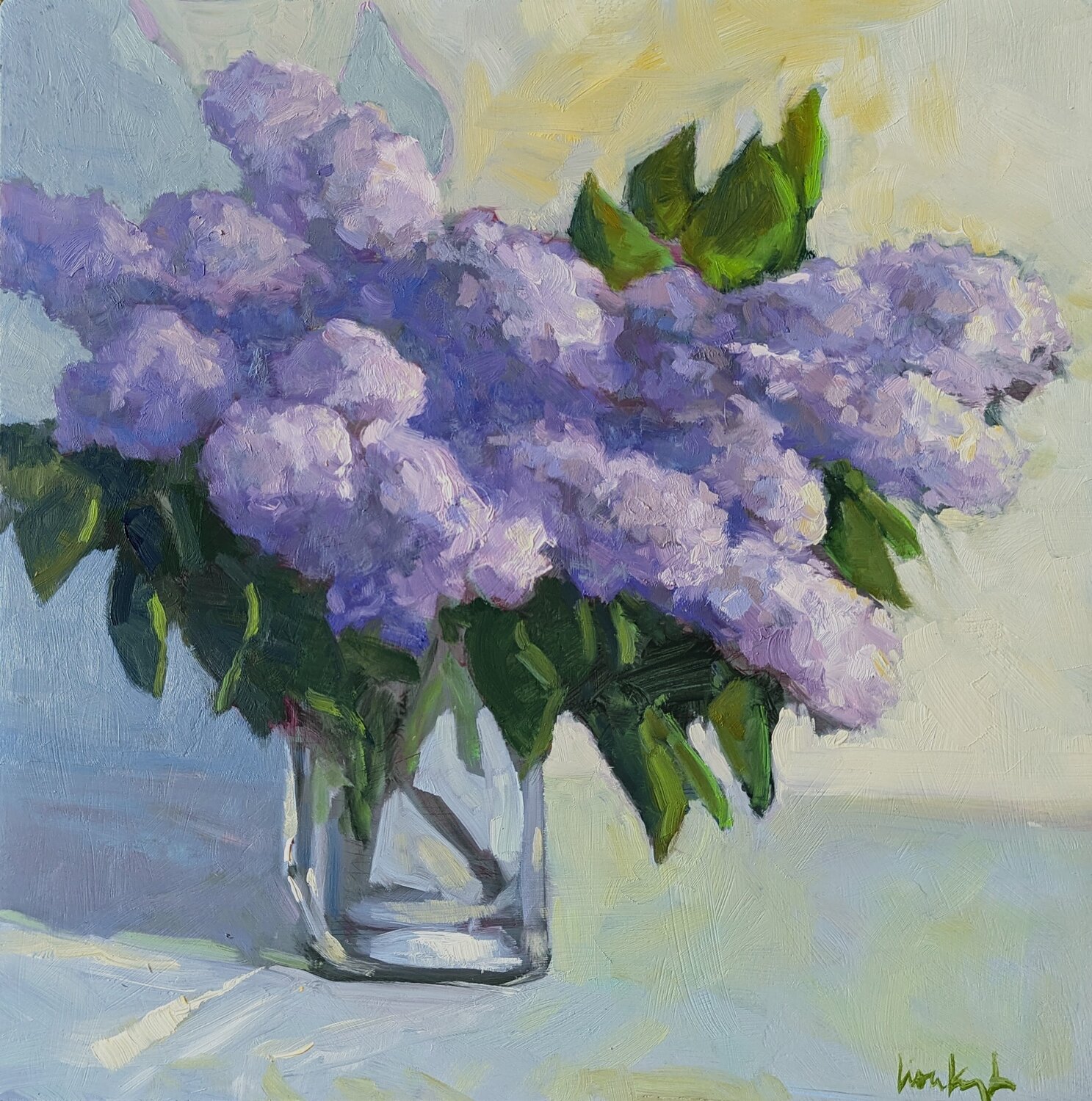 June Lilacs de Lisa Kyle (2023): Pintura Óleo en Madera - Singulart