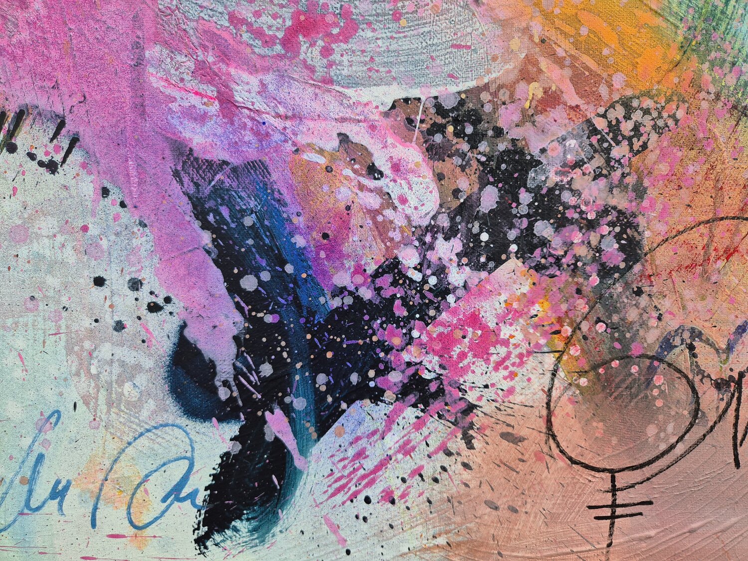 Shake it off by Carine Van Hee (2026) : Painting Acrylic, Charcoal on ...