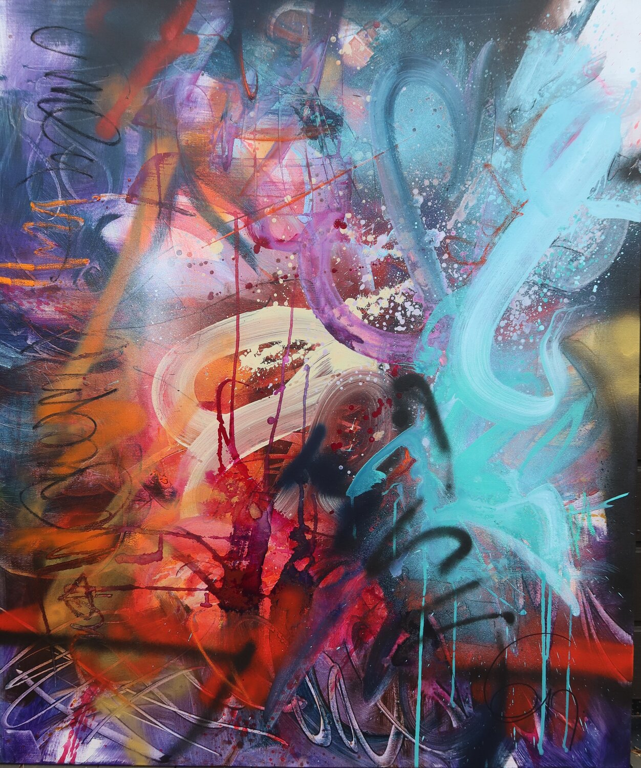 Paving the way by Carine Van Hee (2025) : Painting Acrylic, Oil Pastel ...