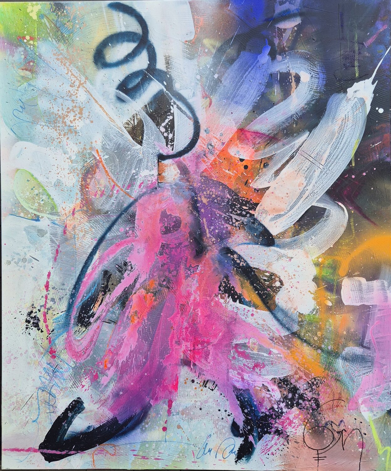 Shake it off by Carine Van Hee (2026) : Painting Acrylic, Charcoal on ...