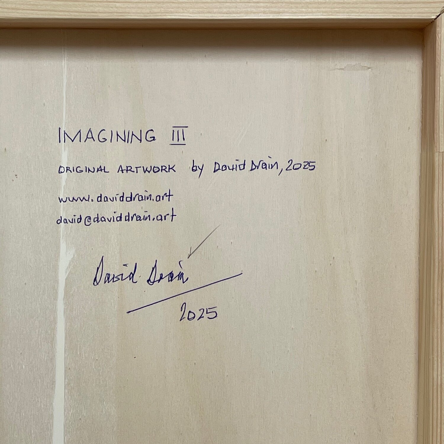 IMAGINING III by David Drain (2025) : Painting Acrylic, Ink on Wood ...