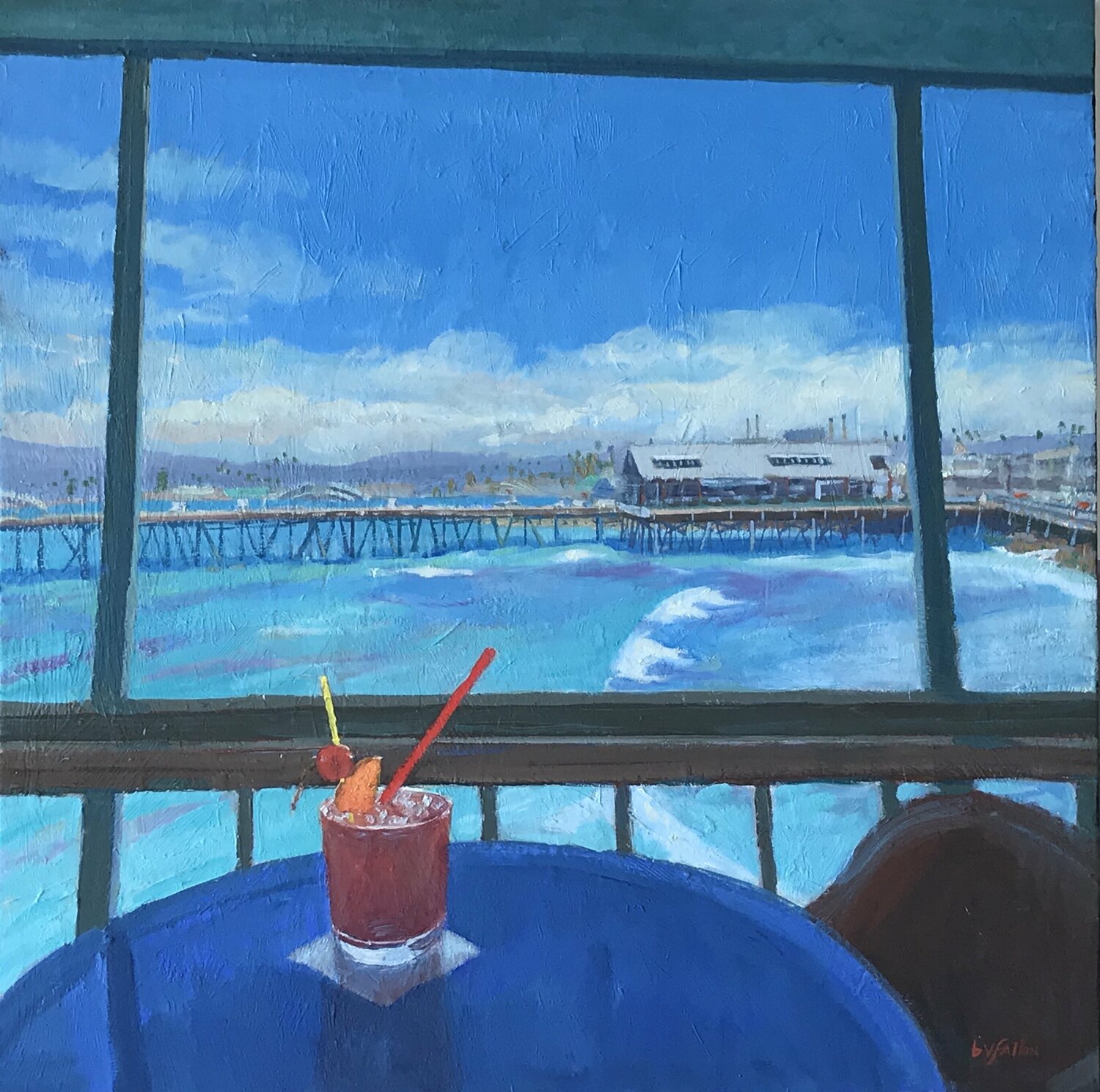 Firechief, Tony's, Redondo Pier by Bernard Fallon (2019) : Painting Oil ...