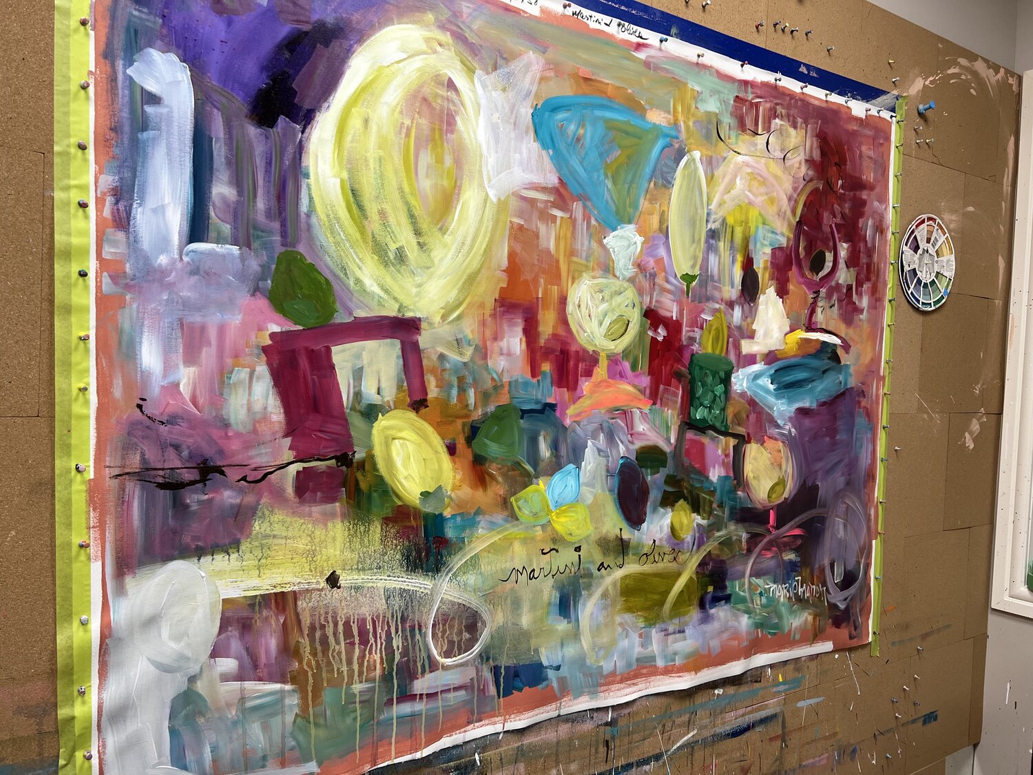 Martini and Olives by Marie Manon Corbeil (2022) : Painting Acrylic on ...