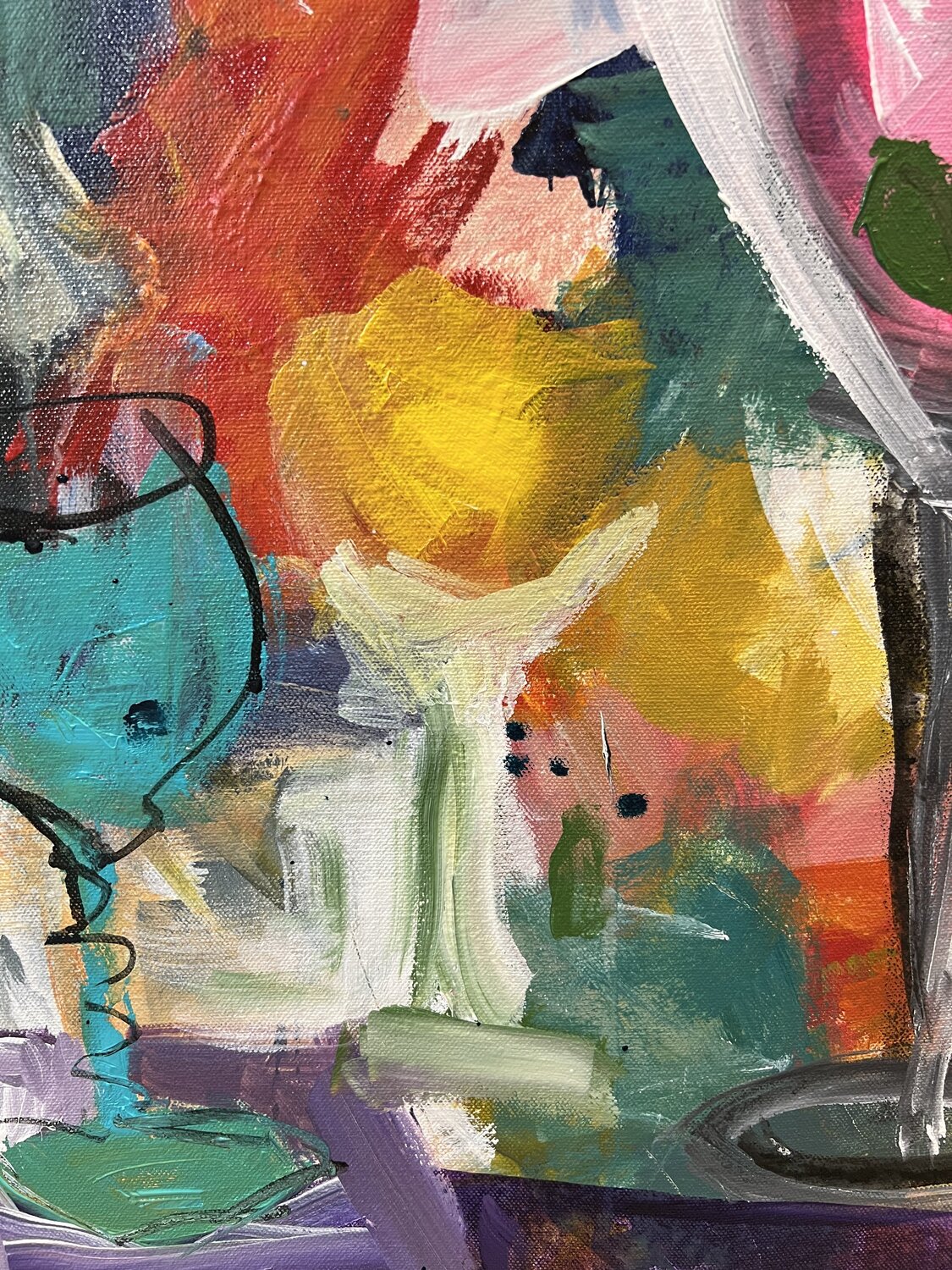 Pink Martini von Marie Manon Corbeil (2022): Malerei Acryl, Kohle auf ...