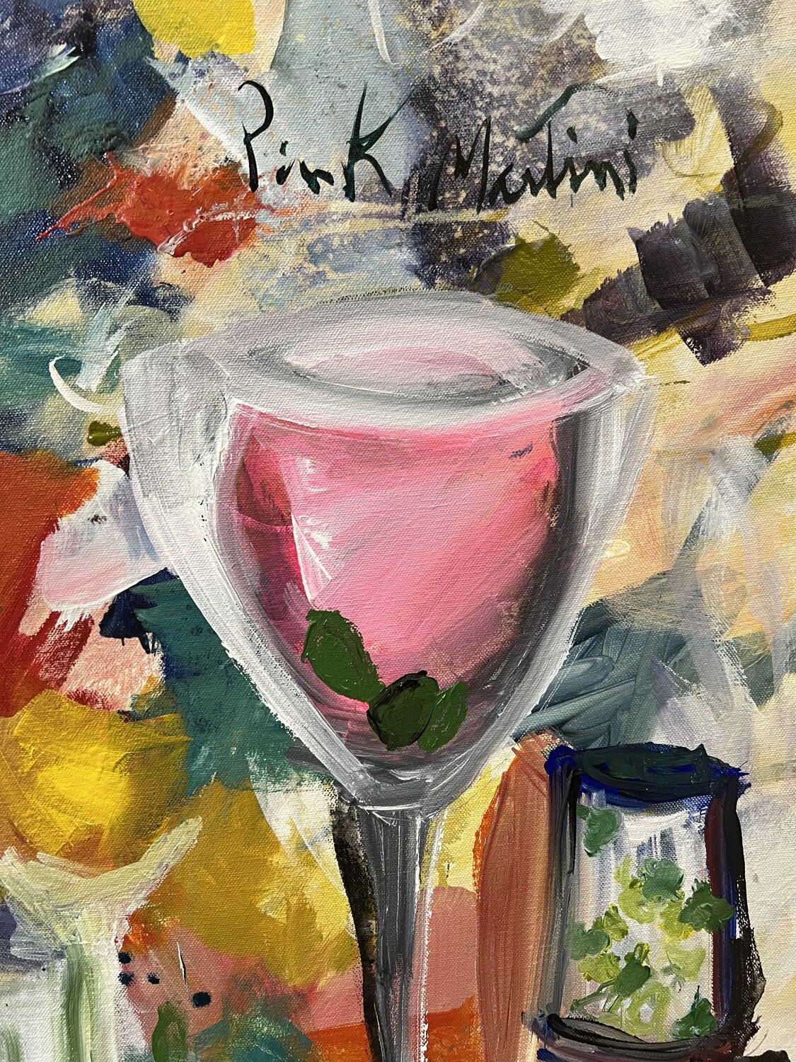 Pink Martini von Marie Manon Corbeil (2022): Malerei Acryl, Kohle auf ...