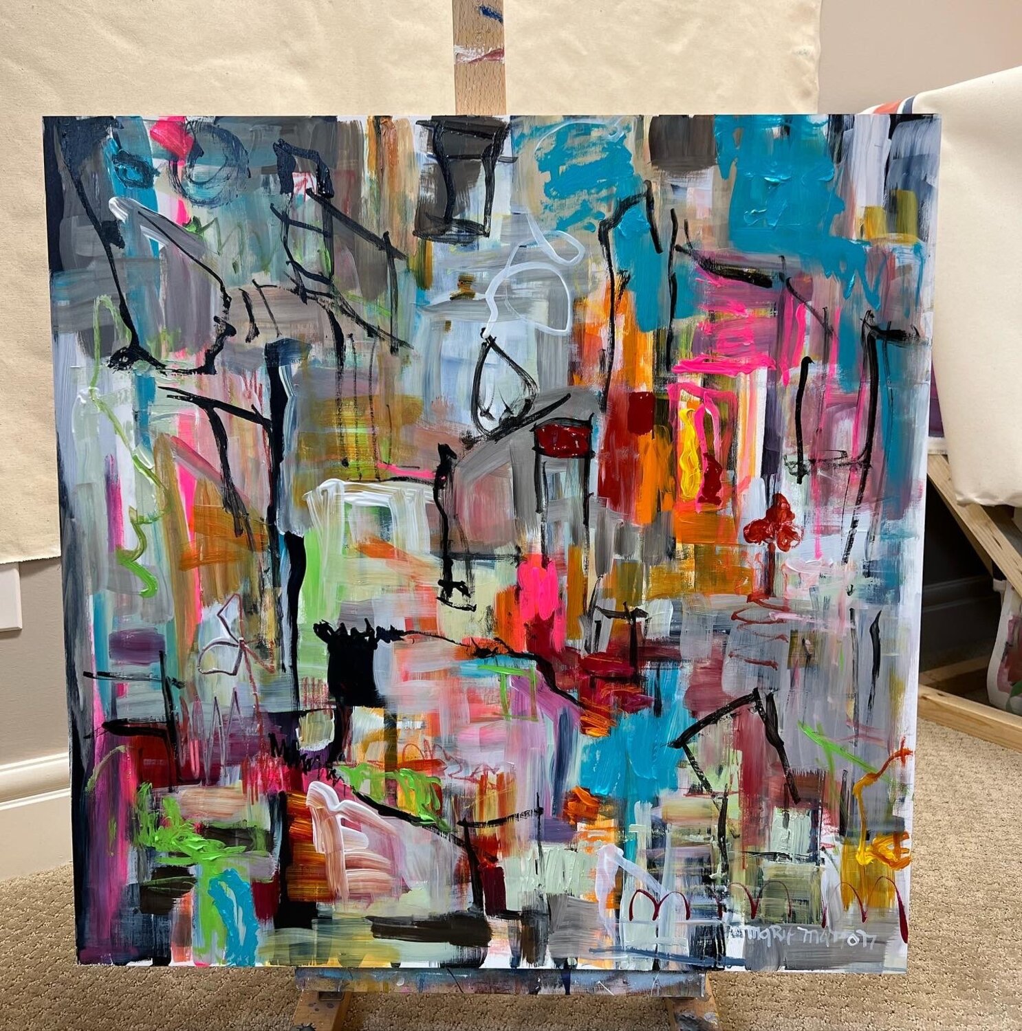 The Survivors von Marie Manon Corbeil (2022): Malerei Acryl auf Holz - Singulart