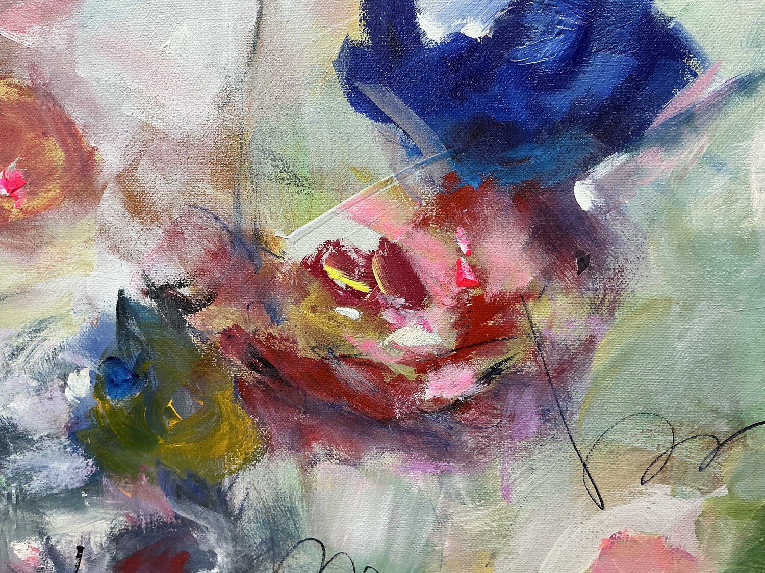 In Monet’s Garden by Marie Manon Corbeil (2025) : Painting Acrylic, Oil Pastel on Canvas - Singulart