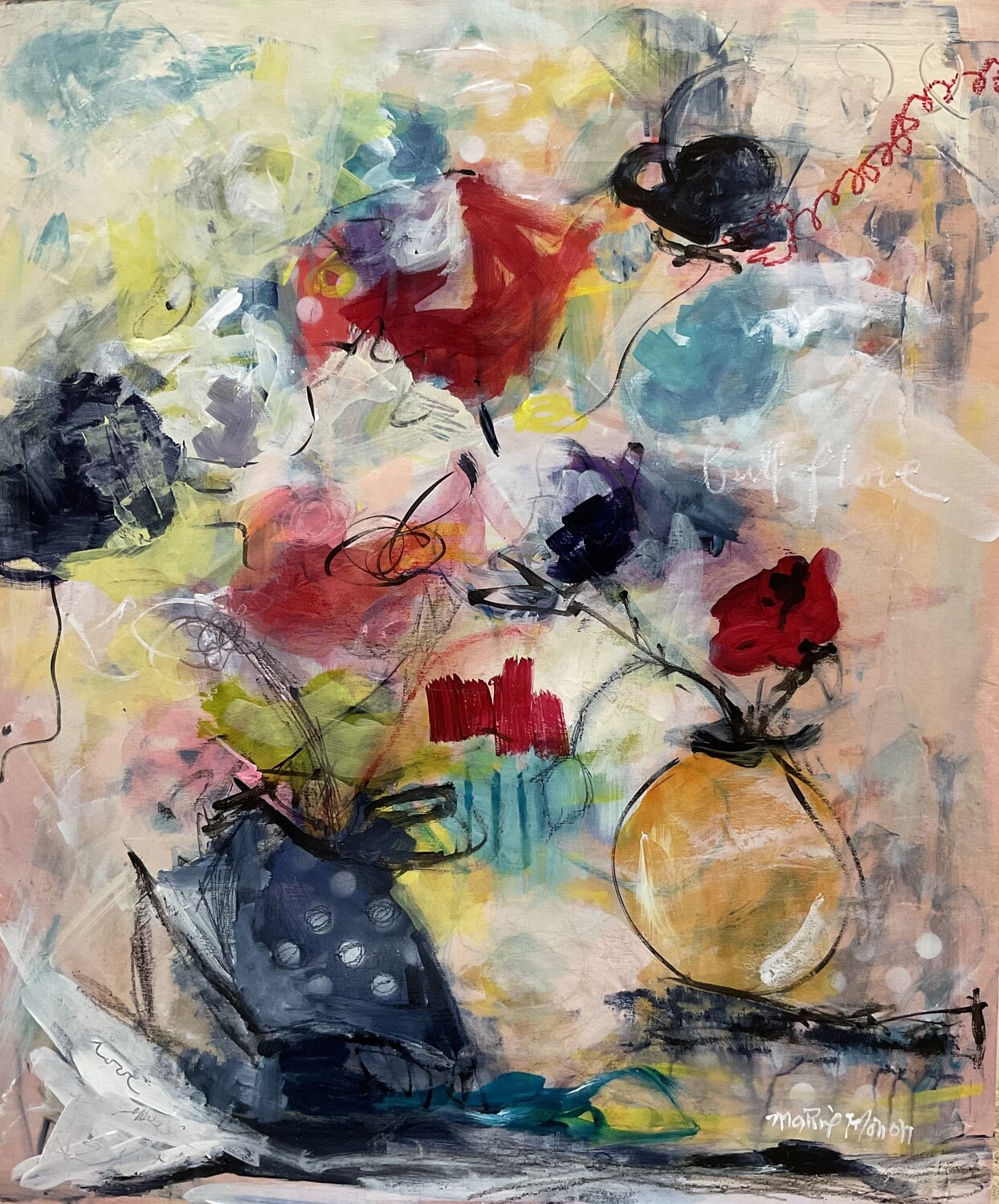 Abstract Love Acrylic Painting