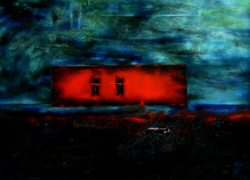 Red House by Maria Drozdova (2022) : Painting Oil, Lacquer on Canvas ...