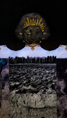 Dream by Maria Drozdova (2022) : Other Media Oil, Collage on Cardboard ...