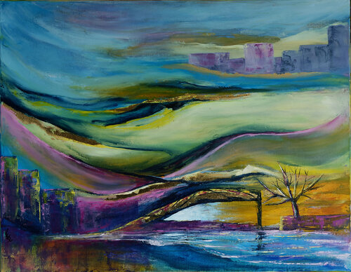 La passerelle mystérieuse by Françoise Dugourd-Caput (2025) : Painting ...