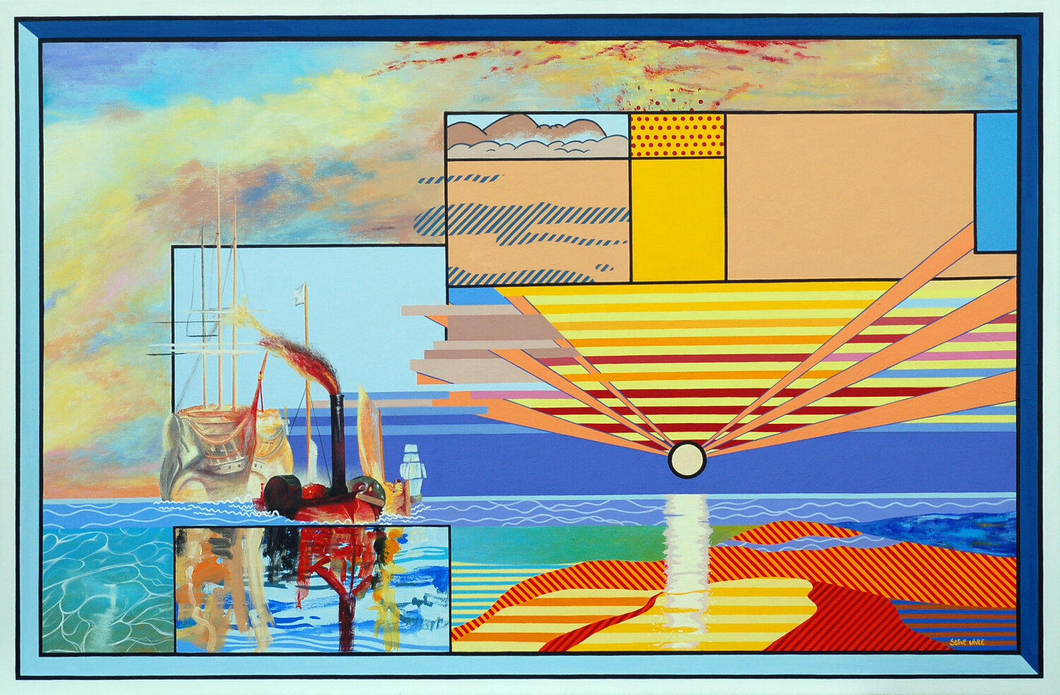 The Fighting Temeraire, after JMW Turner, Roy Lichtenstein and Piet ...