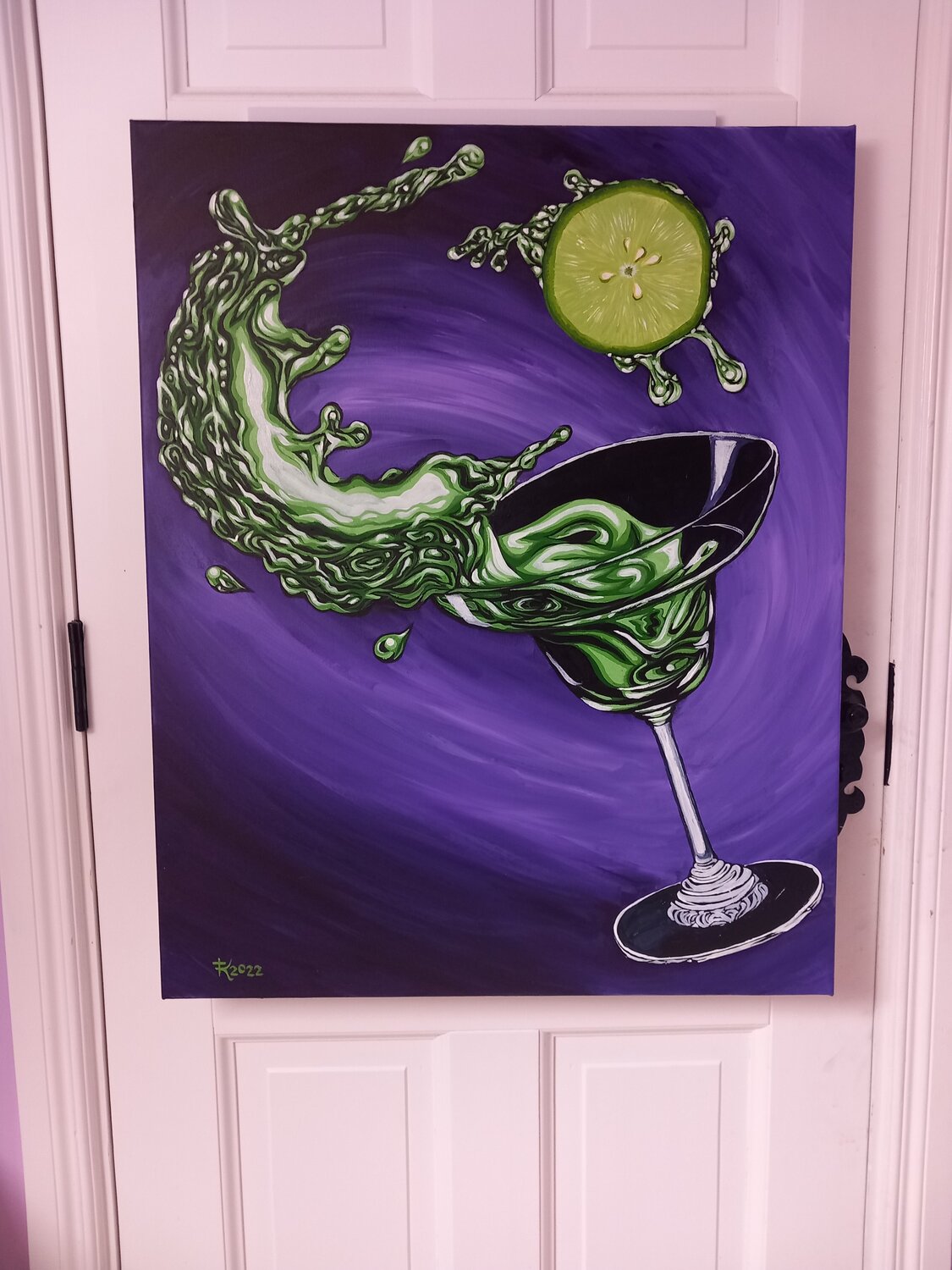 Splash of Lime by Terri Smith (2022) : Painting Acrylic on Canvas ...