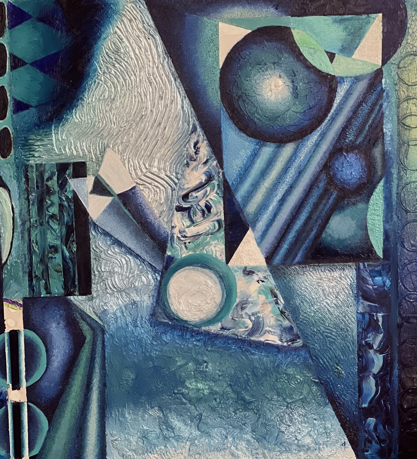 The Beguiling Indigo by Andy Hollimon (2023) : Painting Acrylic, Oil on ...