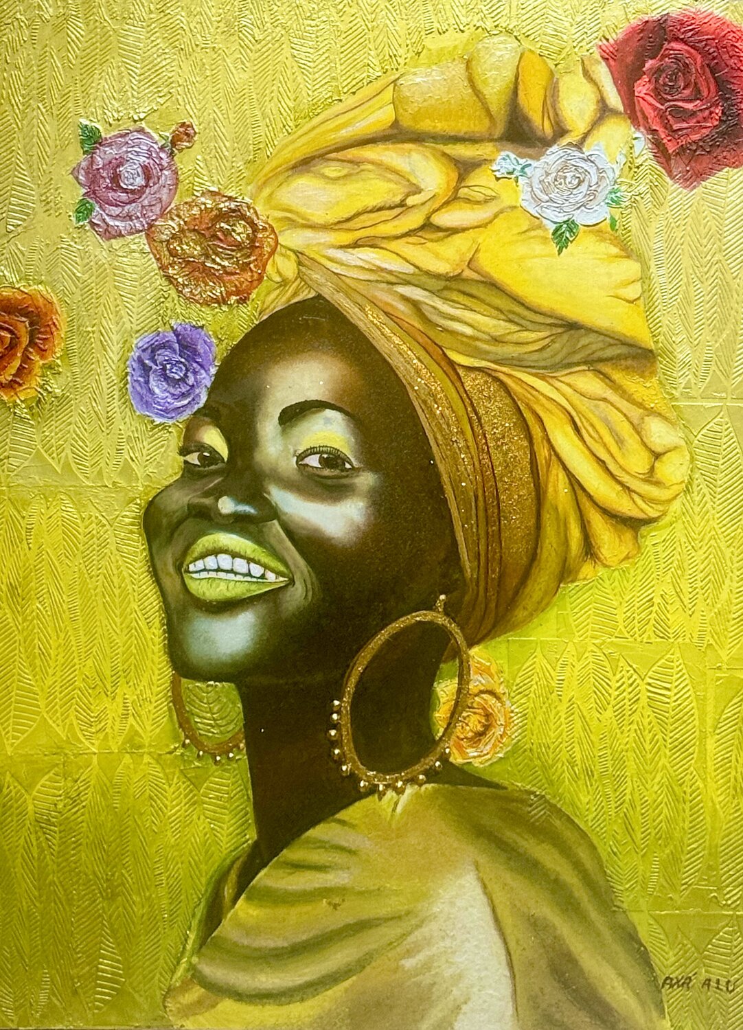 Njano Joy by Andy Hollimon (2025) : Painting Acrylic, Oil on Canvas ...