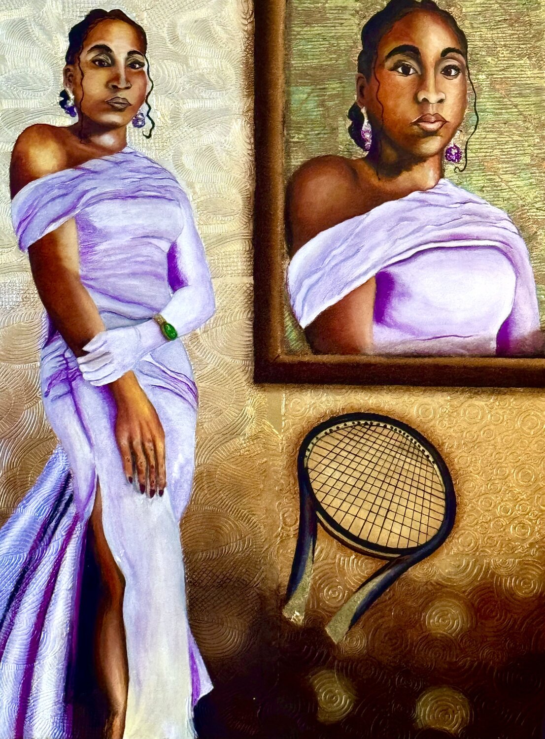 CoCo Gauff Excellence and Character by Andy Hollimon (2025) : Painting Acrylic, Oil on Canvas ...