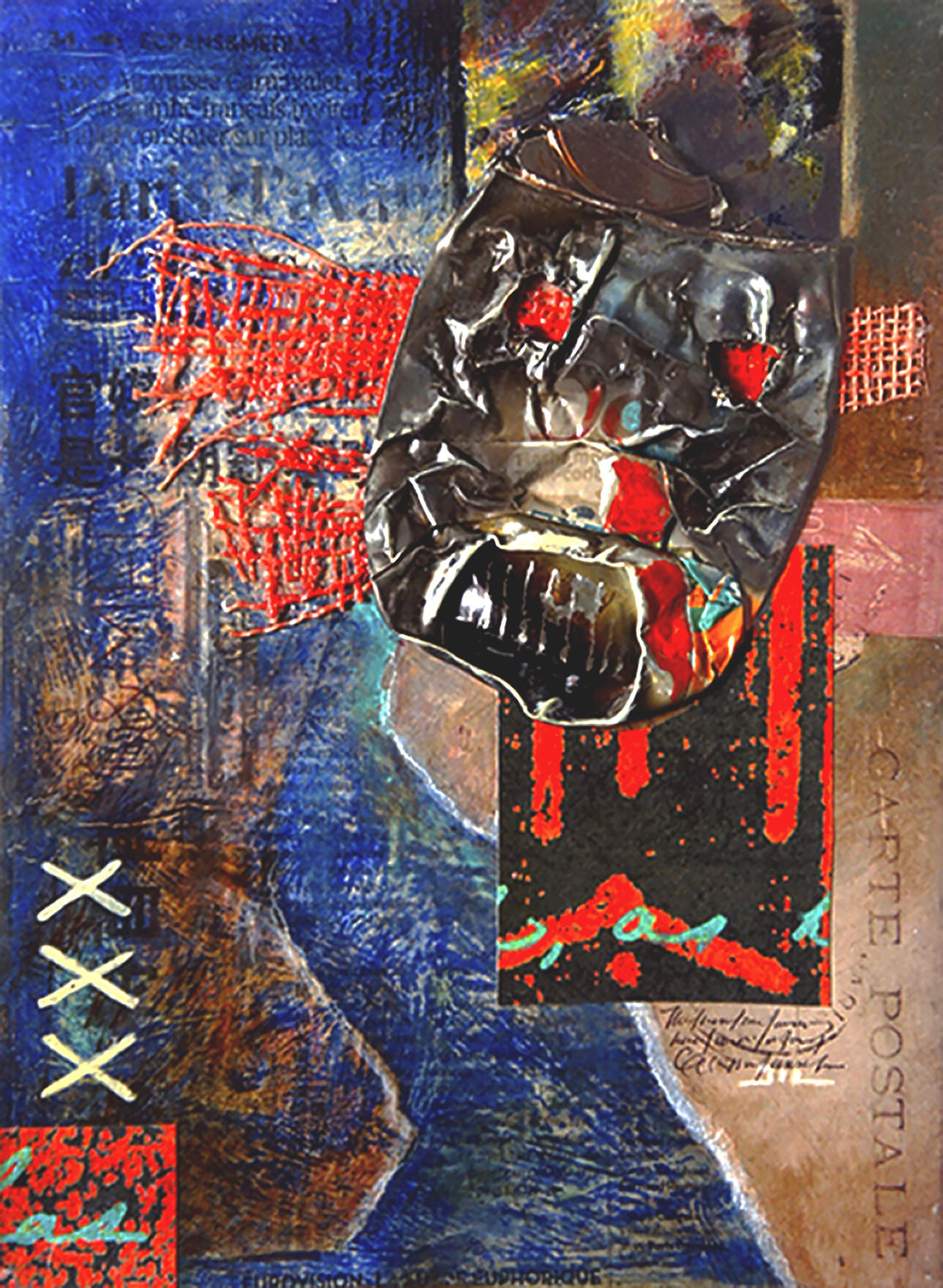 TANK by Jean-Luc Lacroix (2022) : Work on Paper Acrylic, Collage on ...