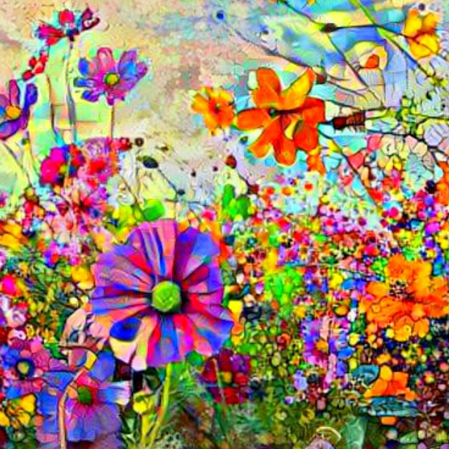 MODERN WILDFLOWERS de Nik Tod (2022) : Peinture Acrylique, Sérigraphie ...