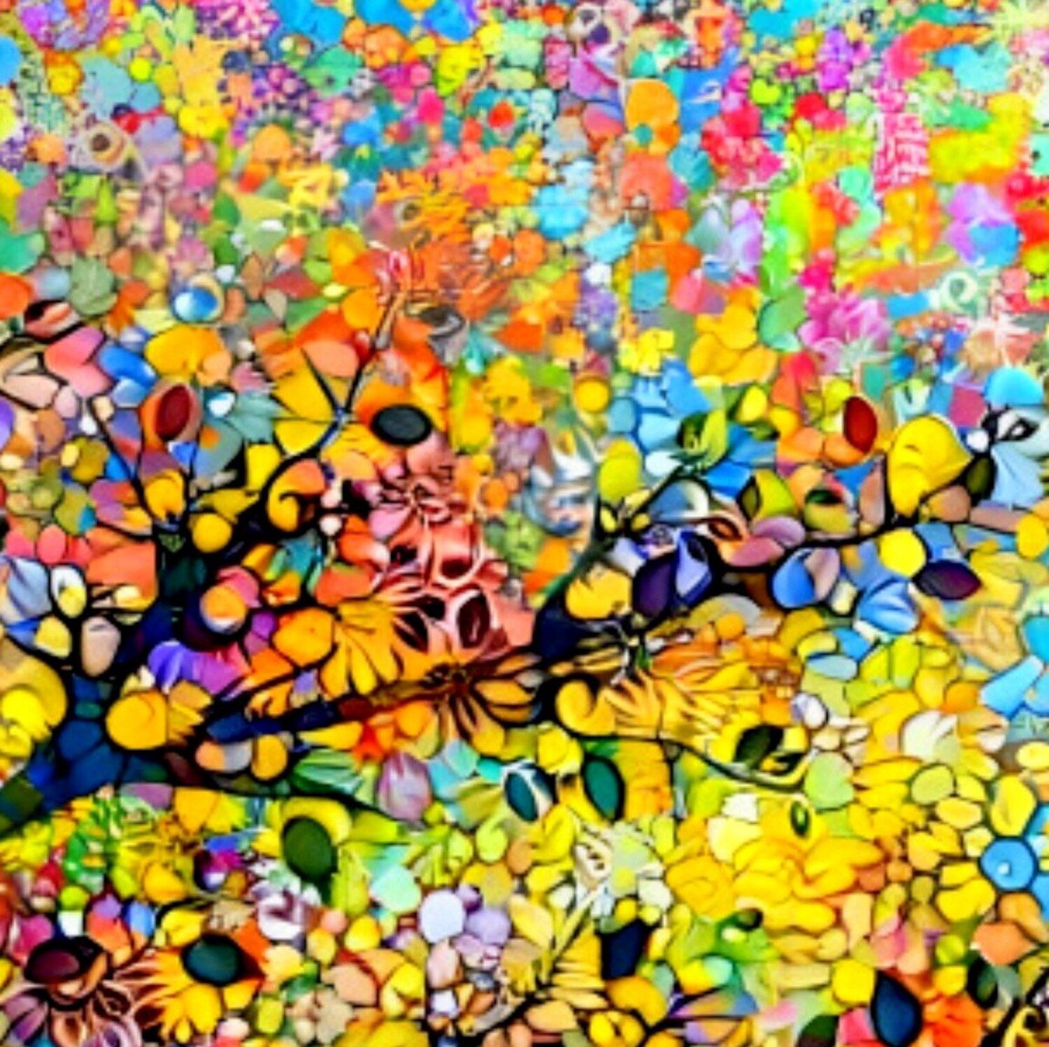 MODERN COLORFUL TREE 11 by Nik Tod (2022) : Painting Acrylic, Screen ...