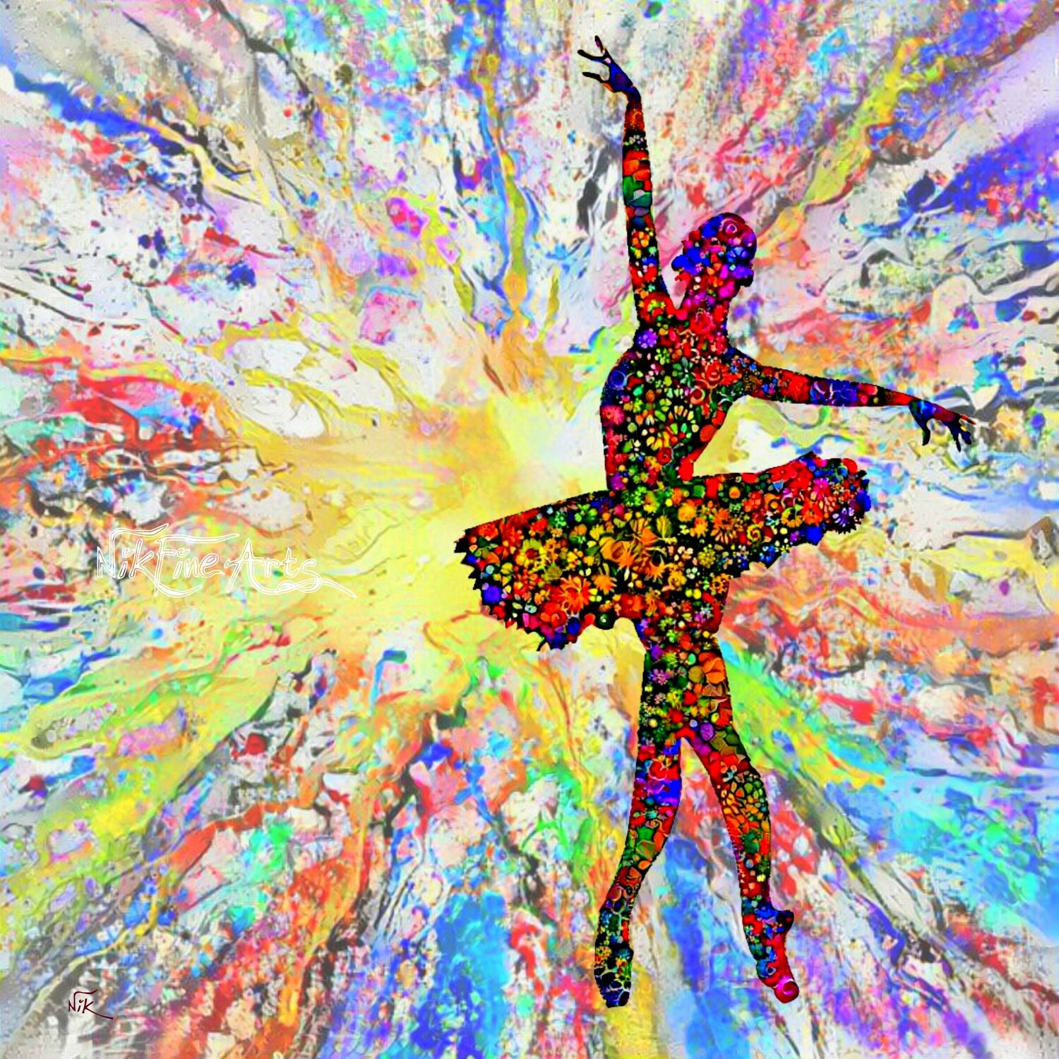 MOST BEAUTIFUL BALLERINA by Nik Tod (2022) : Painting Acrylic, Screen ...