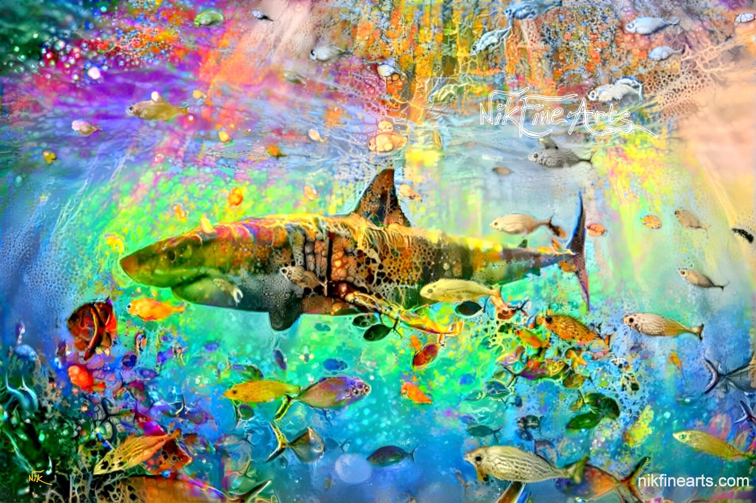 SEA HUNTER by Nik Tod (2023) : Painting Acrylic, Screen Printing on ...