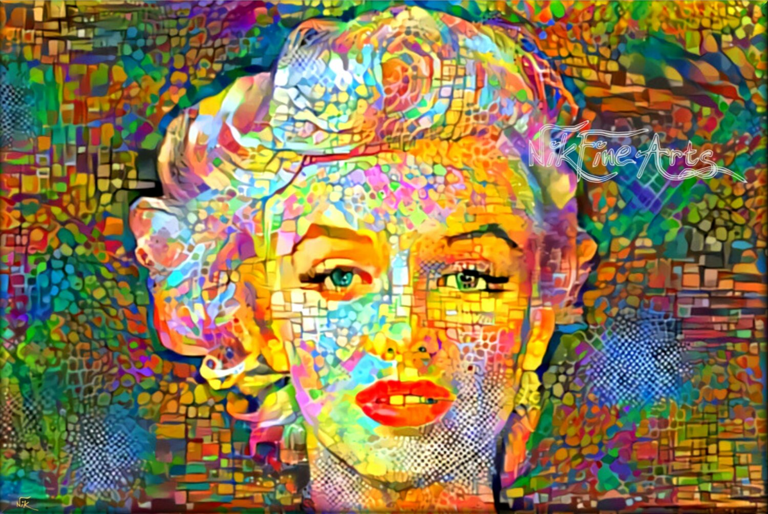 PORTRAIT OF MARILYN MONROE by Nik Tod (2020) : Painting Acrylic, Screen ...