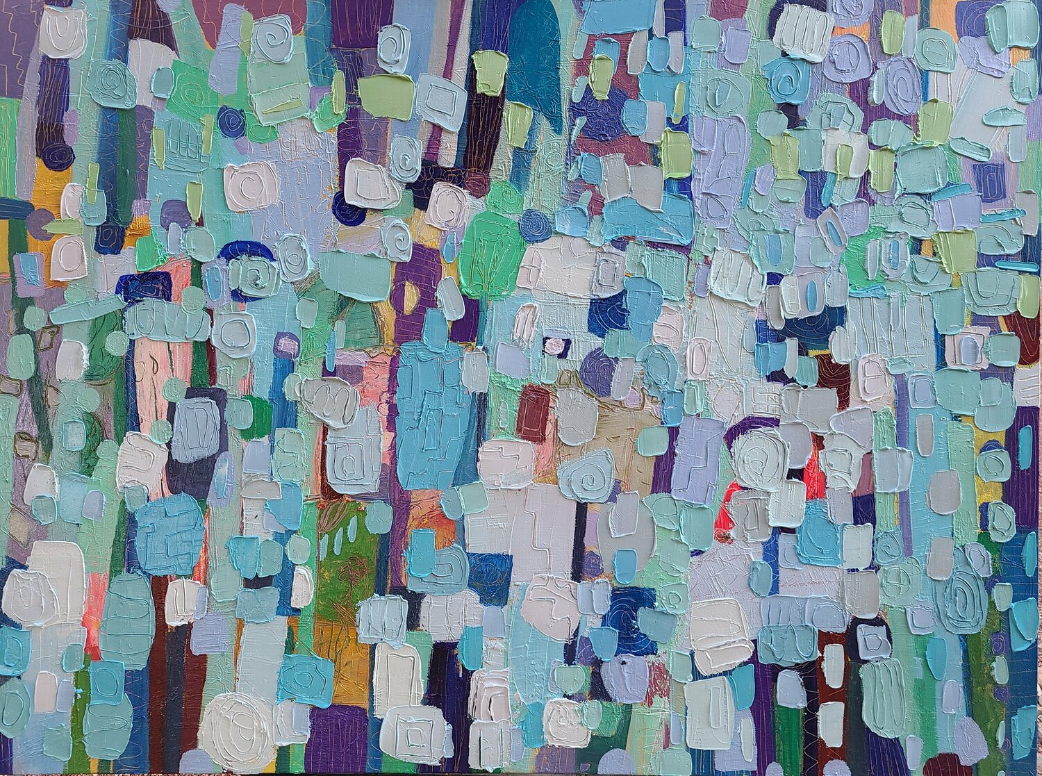 Spring rain by Stacy N (2021) : Painting Oil on Canvas - Singulart