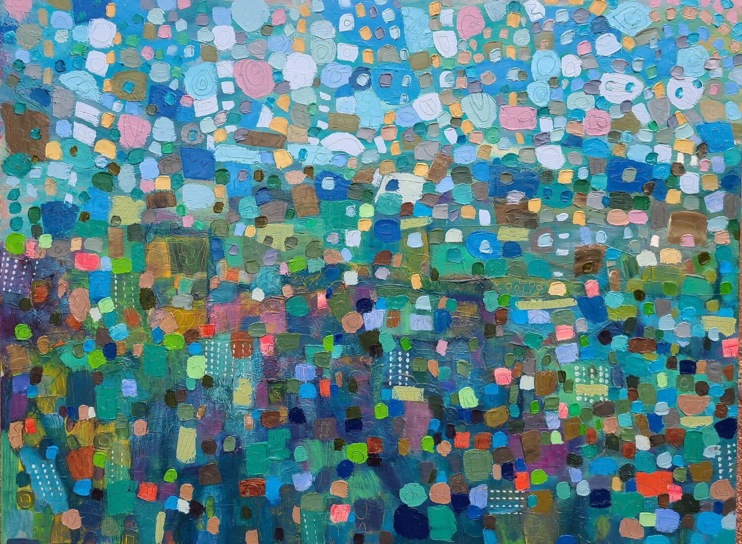 Garden party by Stacy N (2024) : Painting Oil on Wood - Singulart