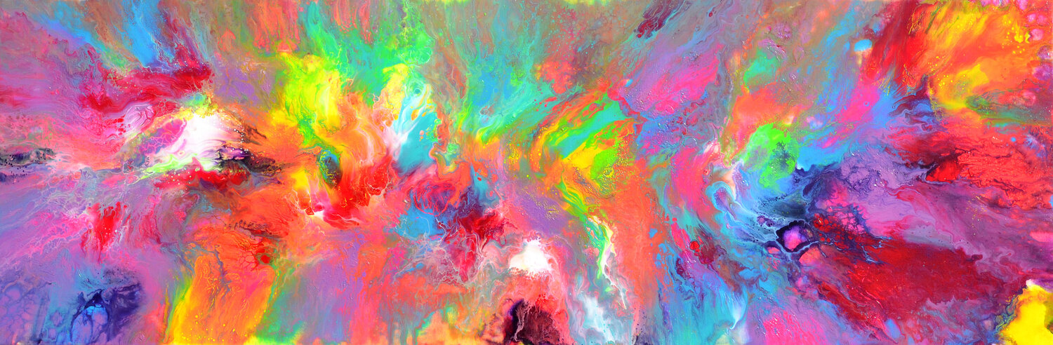 Flowing Energy 8 - Large Colorful Abstract by Tiberiu Soos (2022 ...