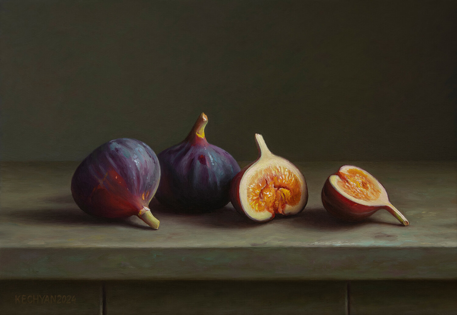 Figs by Albert Kechyan (2024) : Painting Oil on Wood - Singulart