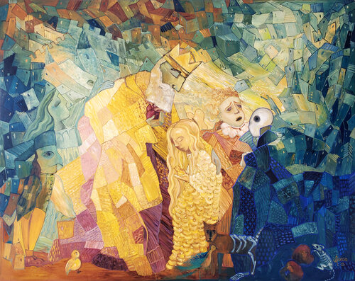 Perros callejeros by Andrea Alonso (2021) : Painting Oil on Canvas ...