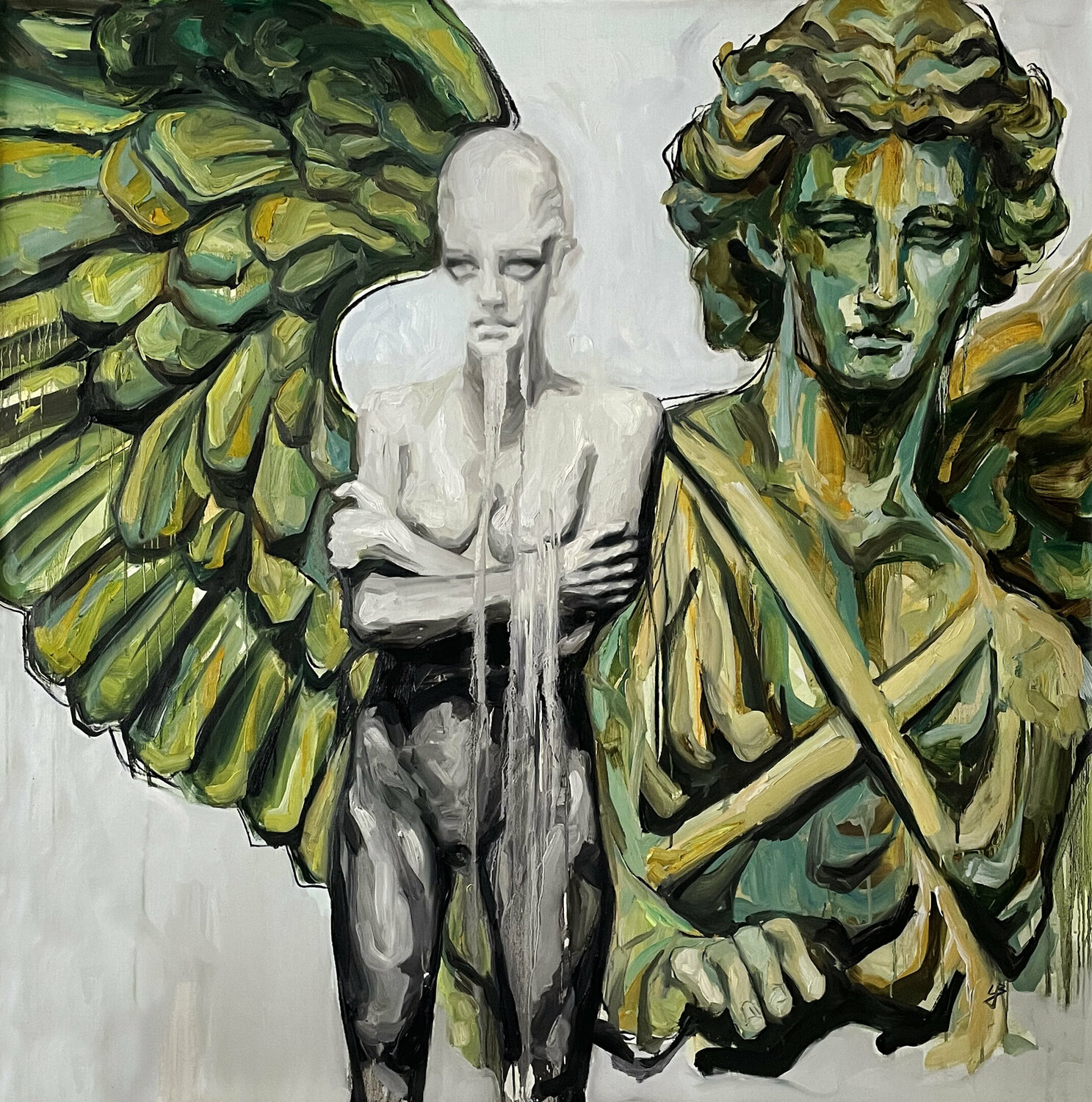 Superhuman Strength de Claudia Barbu (2021): Pintura Óleo, Carbón en ...