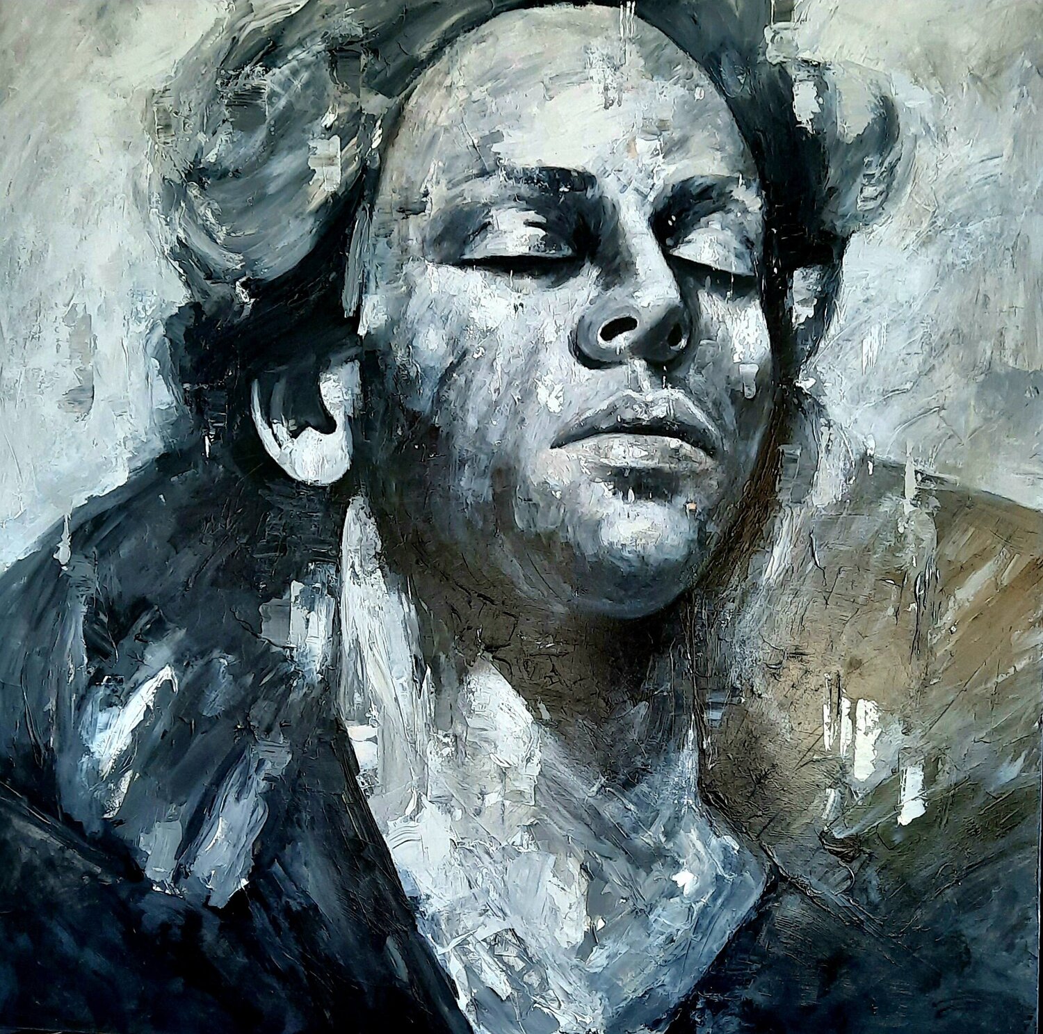 #Gaspard Ulliel von Guyla Artiste (2022): Malerei Acryl auf Leinwand ...