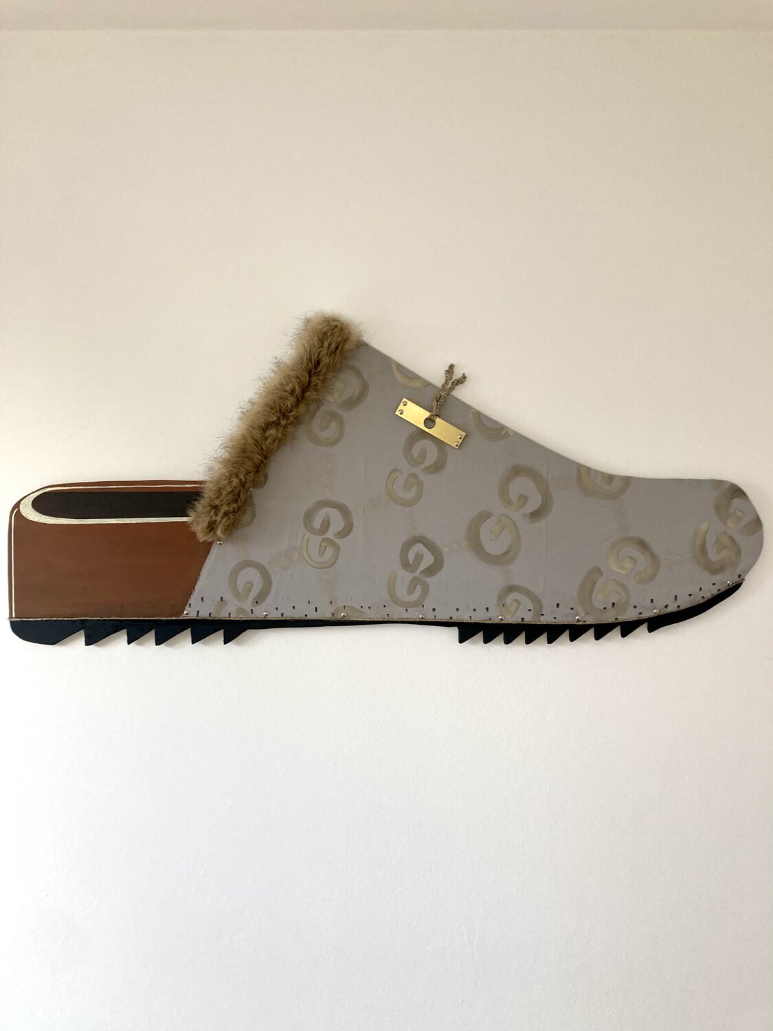 Gucci Slipper by Gregor Zitko (2024) : Textile Cotton on Wood - Singulart