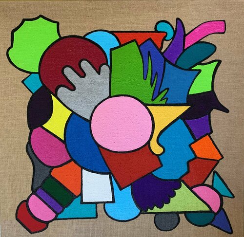 mosaïques by catherine Rens (2020) : Painting Acrylic on Fabric - Singulart