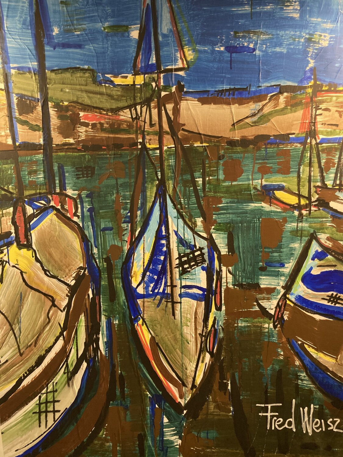 lac de constance by Frédéric Weisz (2018) : Painting Acrylic on Paper ...