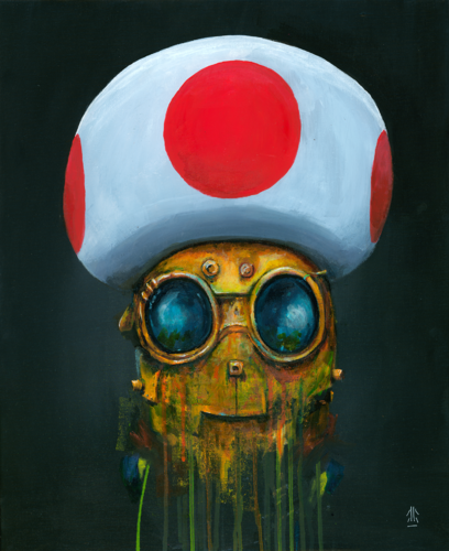 Toad Steampunk by Jérôme Royer (2022) : Painting Acrylic, Ink on Canvas ...