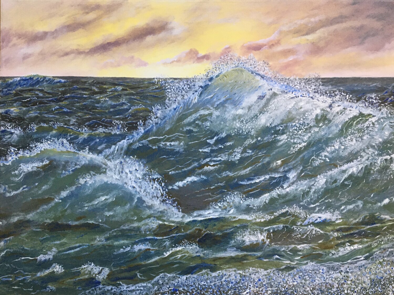 Ocean Waves Oil Painting