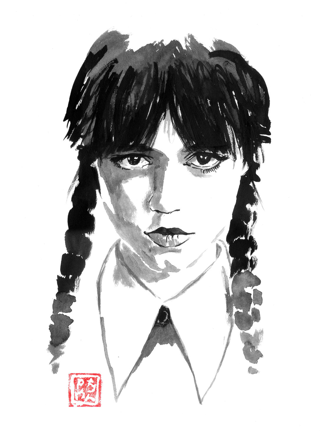 Wednesday Addams Drawing