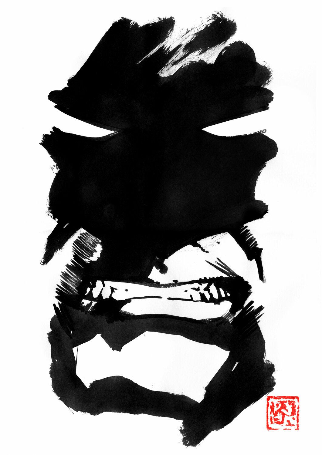 batman angry by Pechane Sumie (2020) : Drawing India Ink on Paper ...