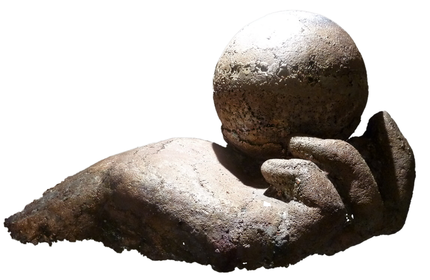 Main à la sphère by Gilles Candelier (2022) : Sculpture Bronze - Singulart