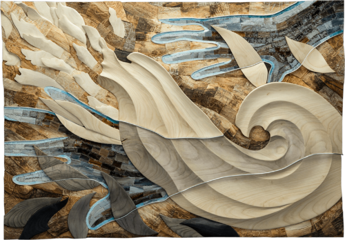 Their Story Our Story by Aaron Laux (2019) : Sculpture Aluminium, Wood ...