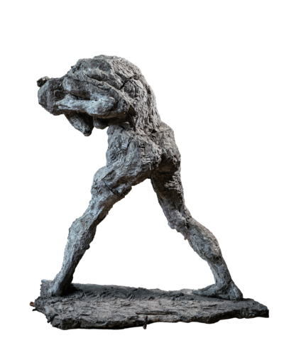 Mann mit Rabe de Wolfgang Eckert (2002) : Sculpture Plâtre - Singulart