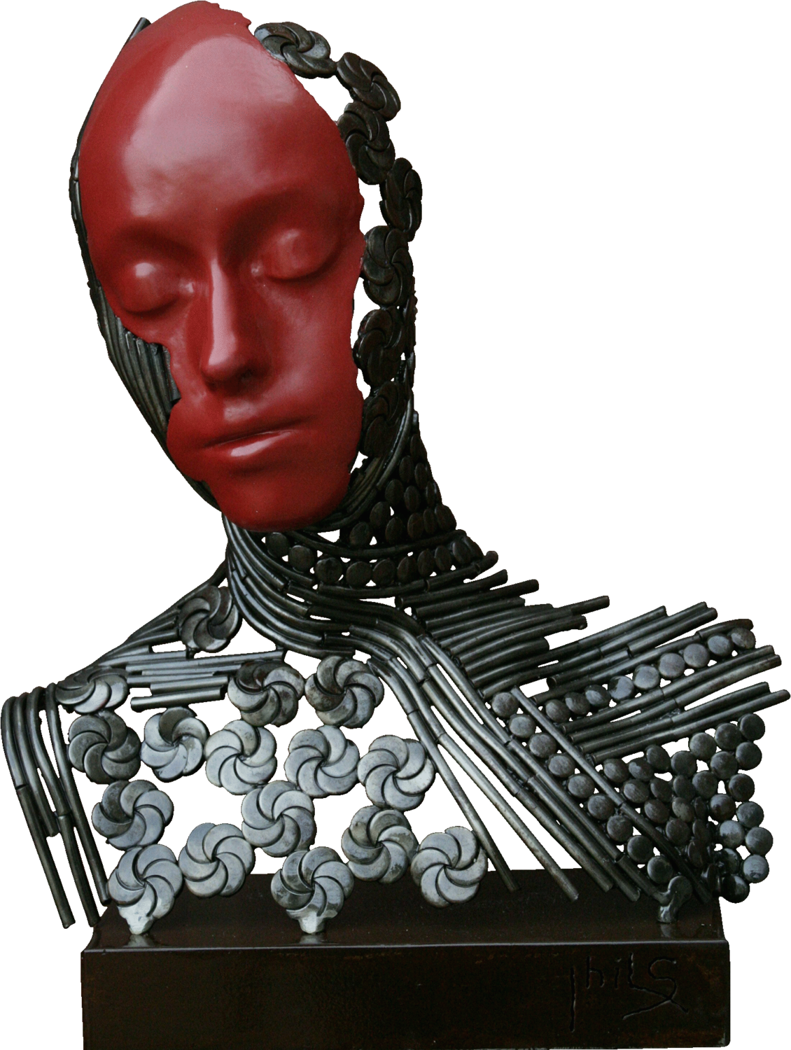 Madame Red by Phils (2019) : Sculpture Plaster, Steel - Singulart