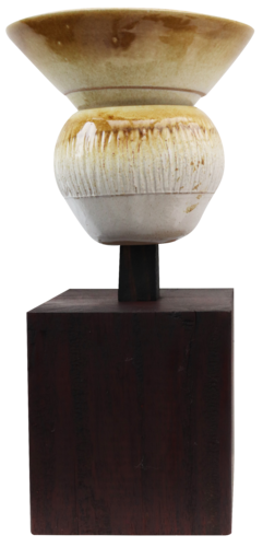 Abstract ceramic and wood stack N°01 by Koen Lybaert (2023) : Sculpture ...