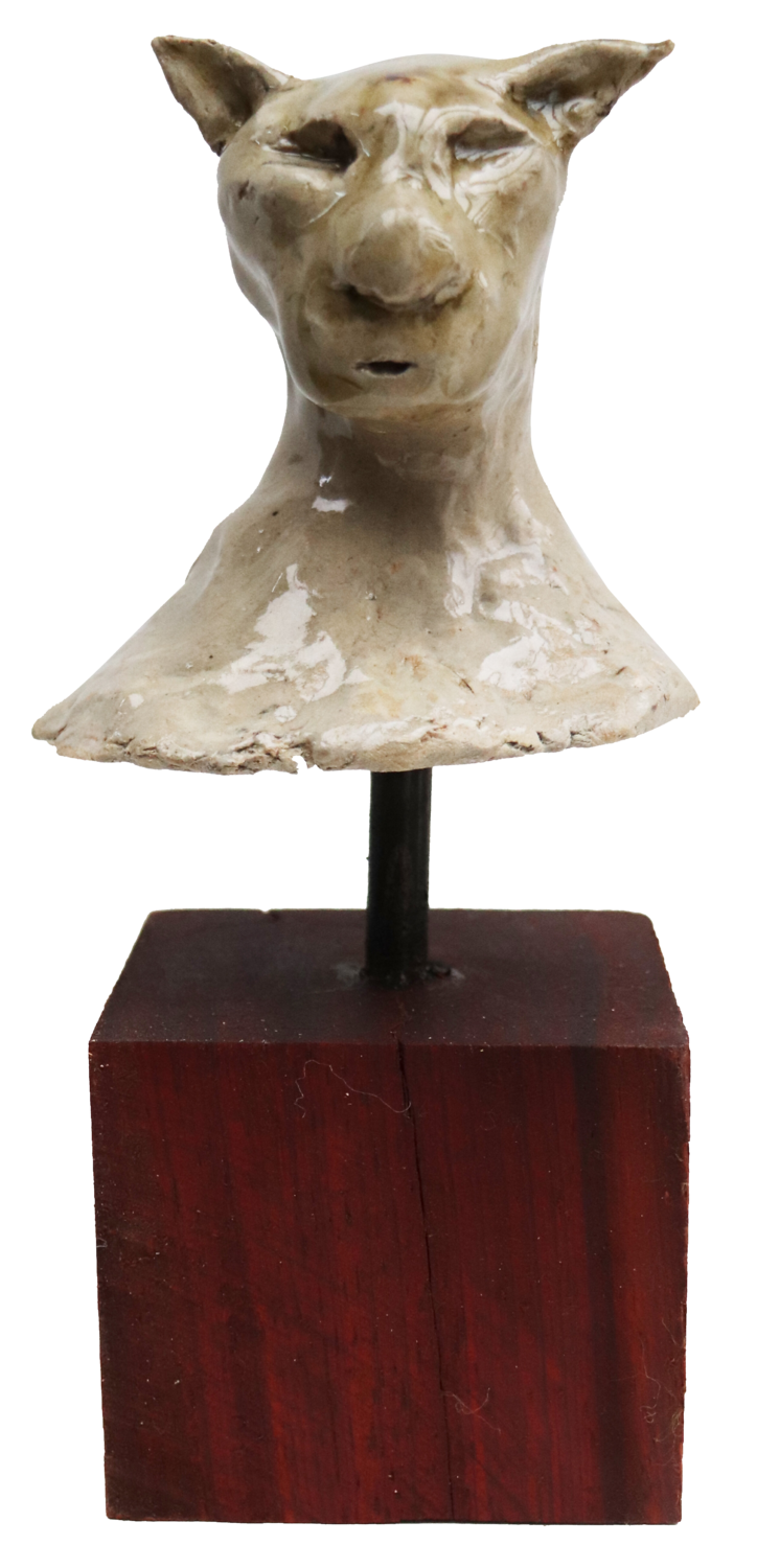 Cat head by Koen Lybaert (2023) : Sculpture Clay - Singulart